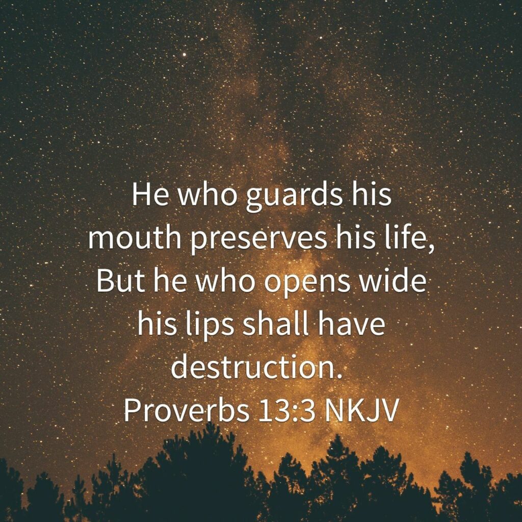 Proverbs 13 3 Daily Devotional In Christ
