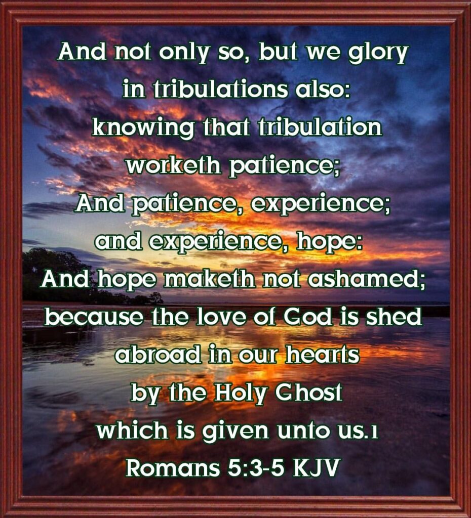 Romans 5 3 5 Daily Devotional In Christ